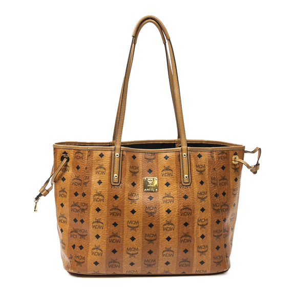 MCM | Bags | Mcm Reversible Medium Tote In Cognac Visetos Coated Canvas ...